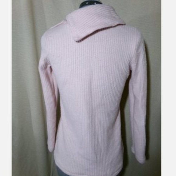 Hand Crafted | Sweaters | Fleece Ribbed Knit Sweater Top Xs Baby Pink ...